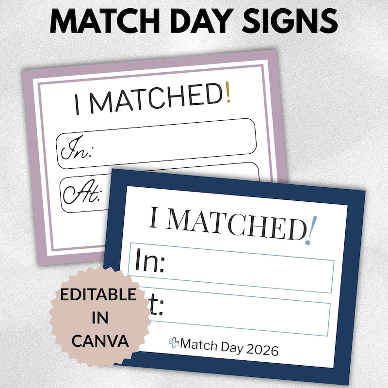 I Matched Sign - Etsy