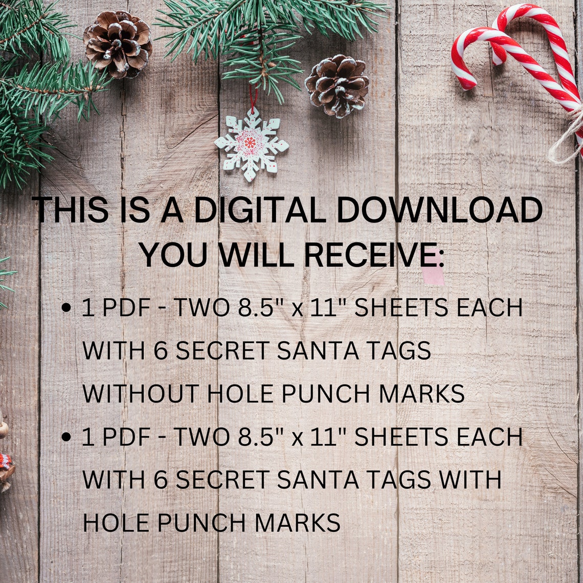 Secret Santa Gift Tags, Printable Santa Labels, Unique Santa Tags, Kris Kringle Gift Tags ...