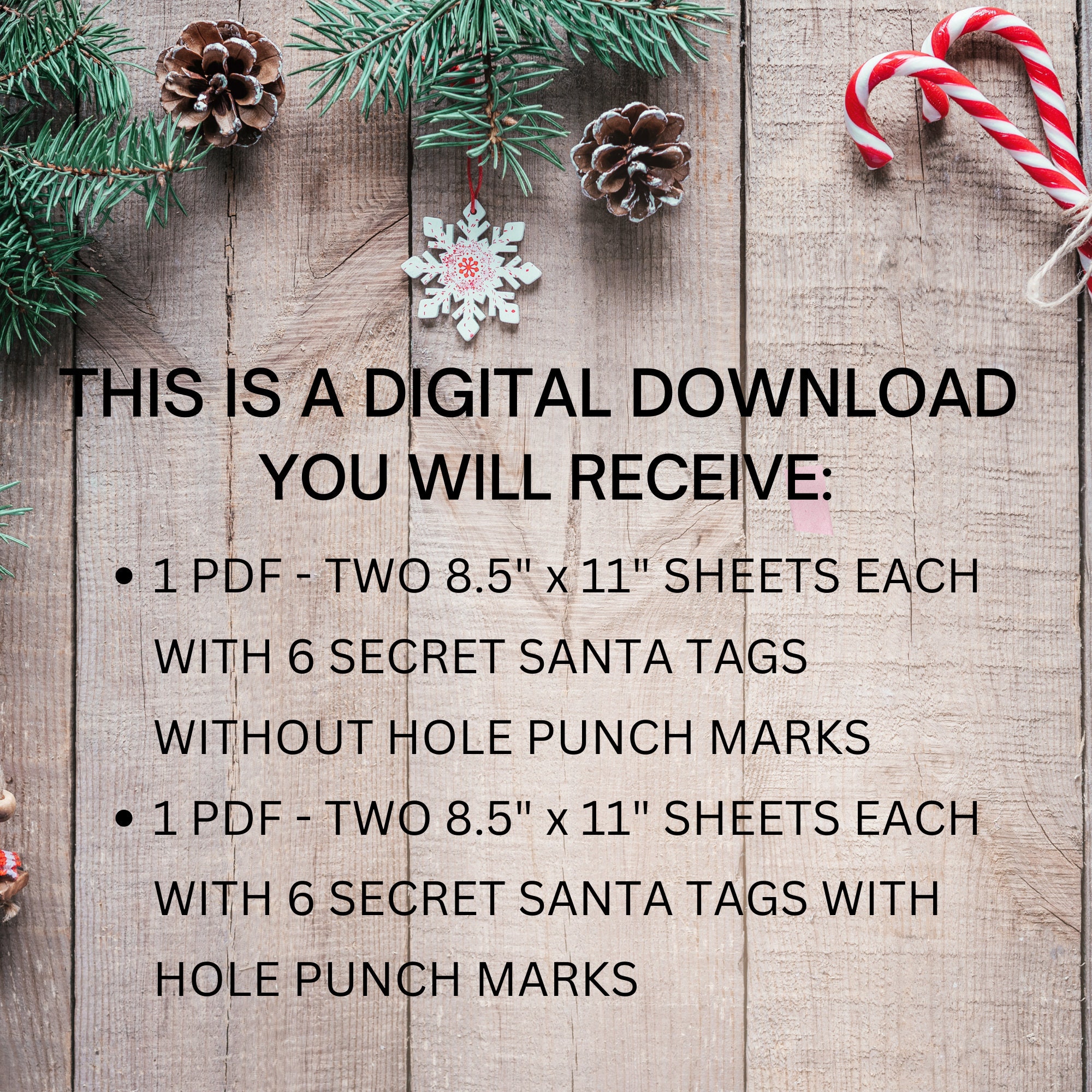Secret Santa Gift Tags, Printable Santa Labels, Unique Santa Tags, Kris ...