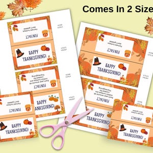 Thanksgiving Treat Bag Topper, Printable Snack Bag Treat Label, Gift ...