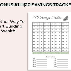 10000 Envelope Savings Challenge, Printable Envelope Savings Tracker ...