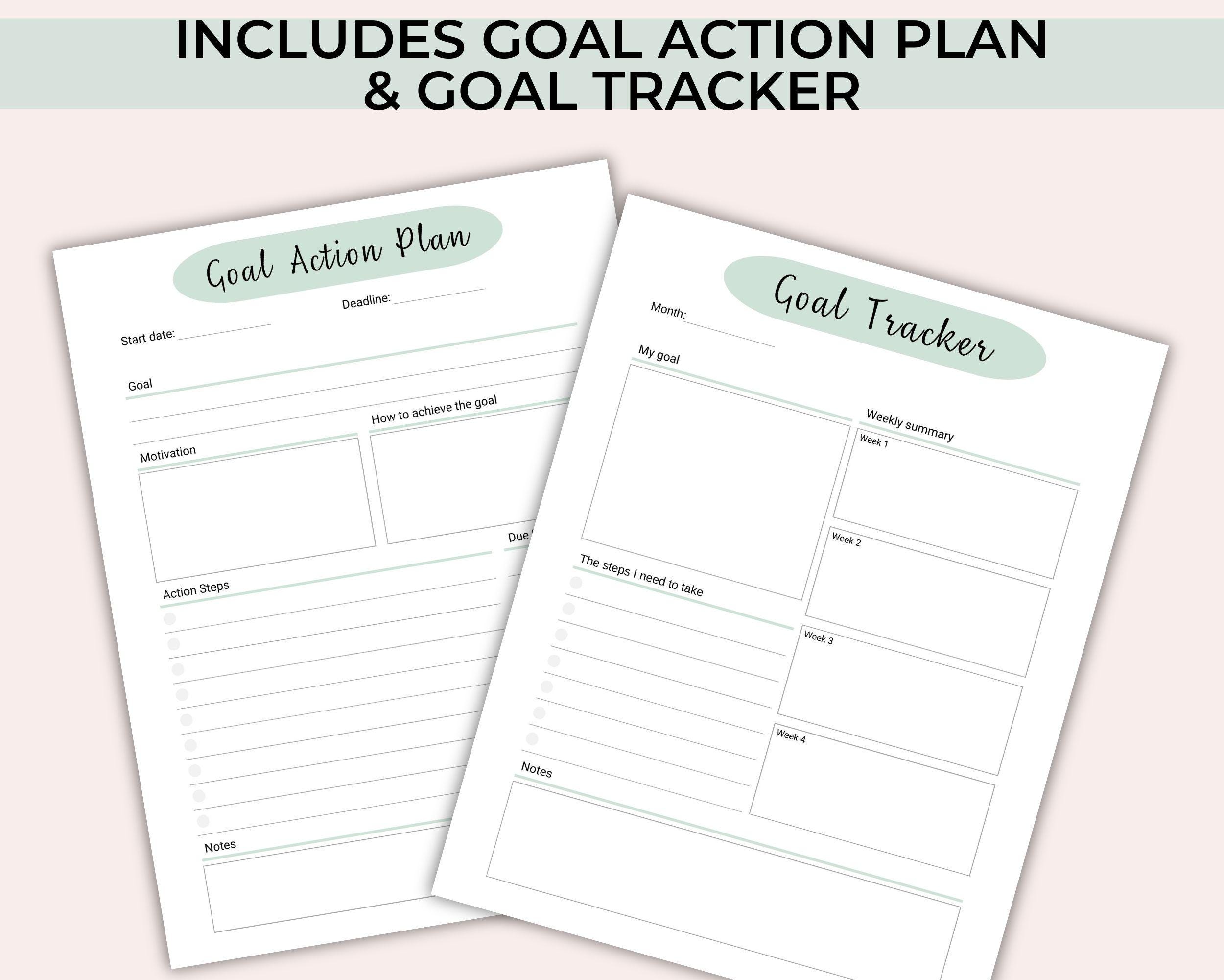 Smart Goal Planner, Editable Goal Setting Plan, Goal Action Plan ...