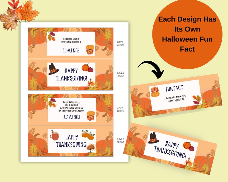 Thanksgiving Treat Bag Topper, Printable Snack Bag Treat Label, Gift ...