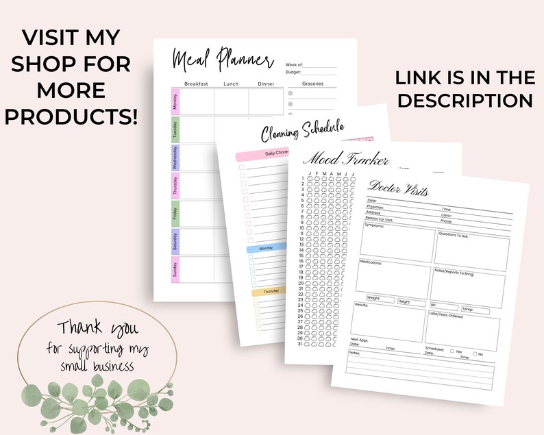 Editable Goal Planner Bundle - Printable SMART Goal Setting - Daily ...