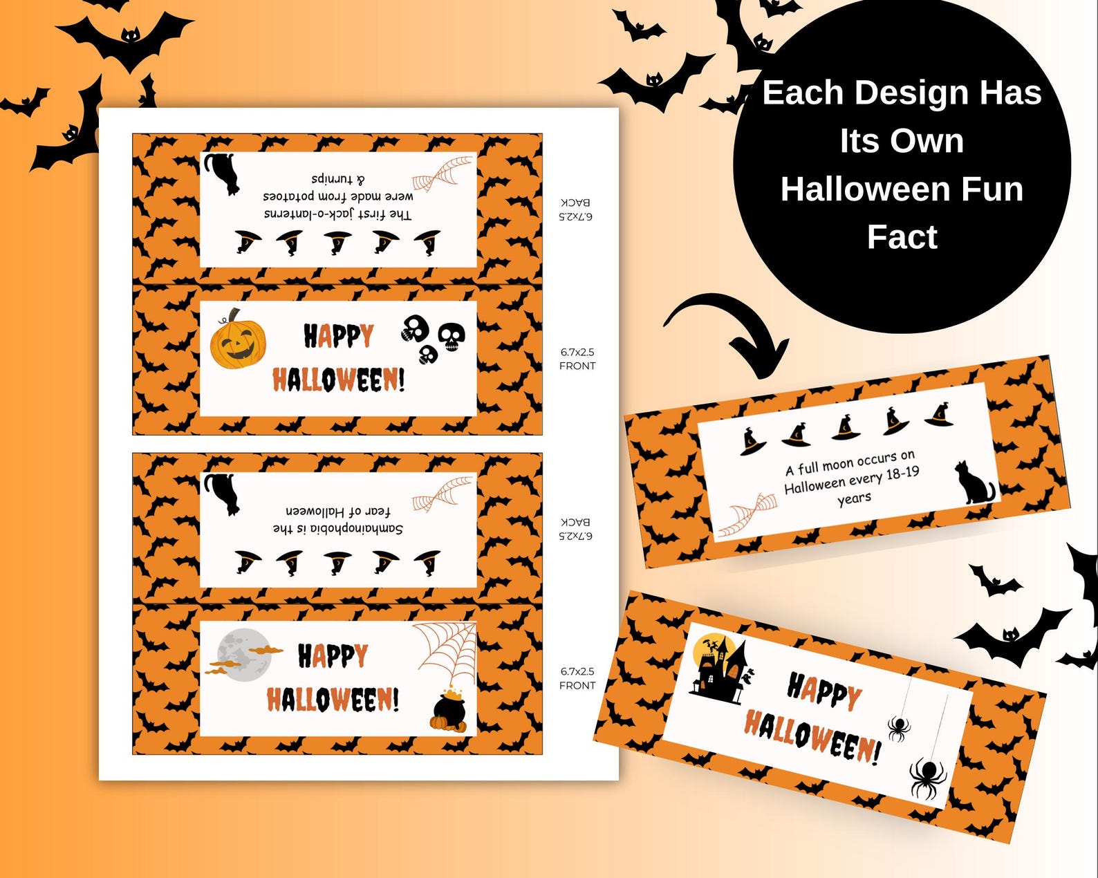 Halloween Treat Bag Topper Printable, Snack Bag Treat Label, Classroom ...