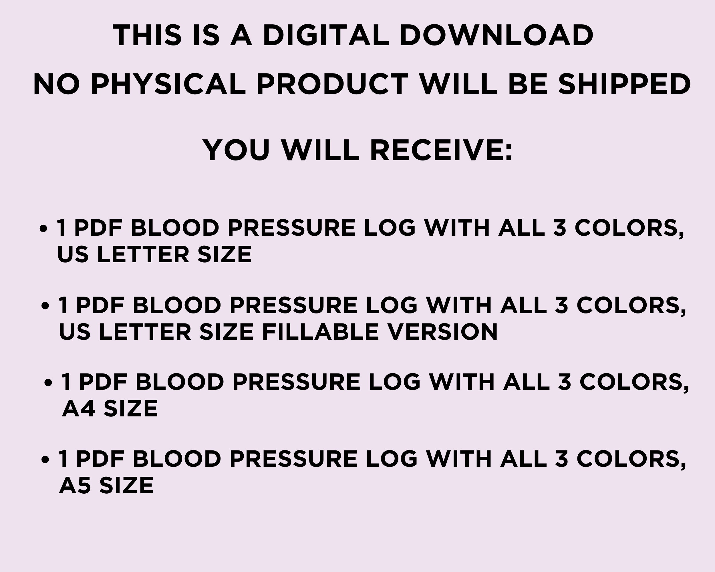 Editable Blood Pressure Log, Printable Blood Pressure Chart ...