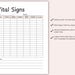 Editable & Printable Vital Signs Chart, Vital Signs Log, Nursing ...