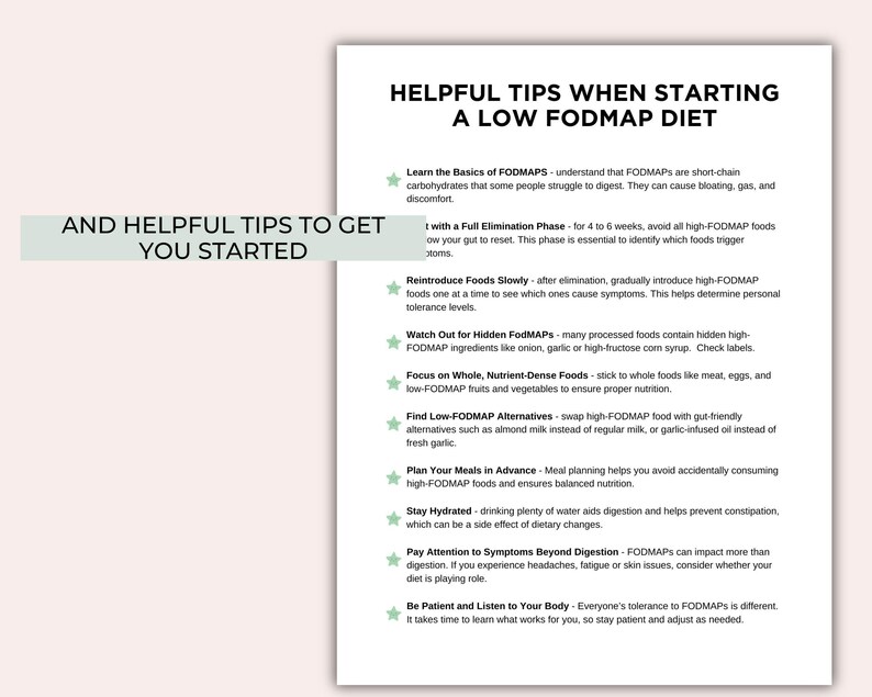 FODMAP Food List Printable, Low Fodmap Food Chart PDF, FODMAP Foods to ...