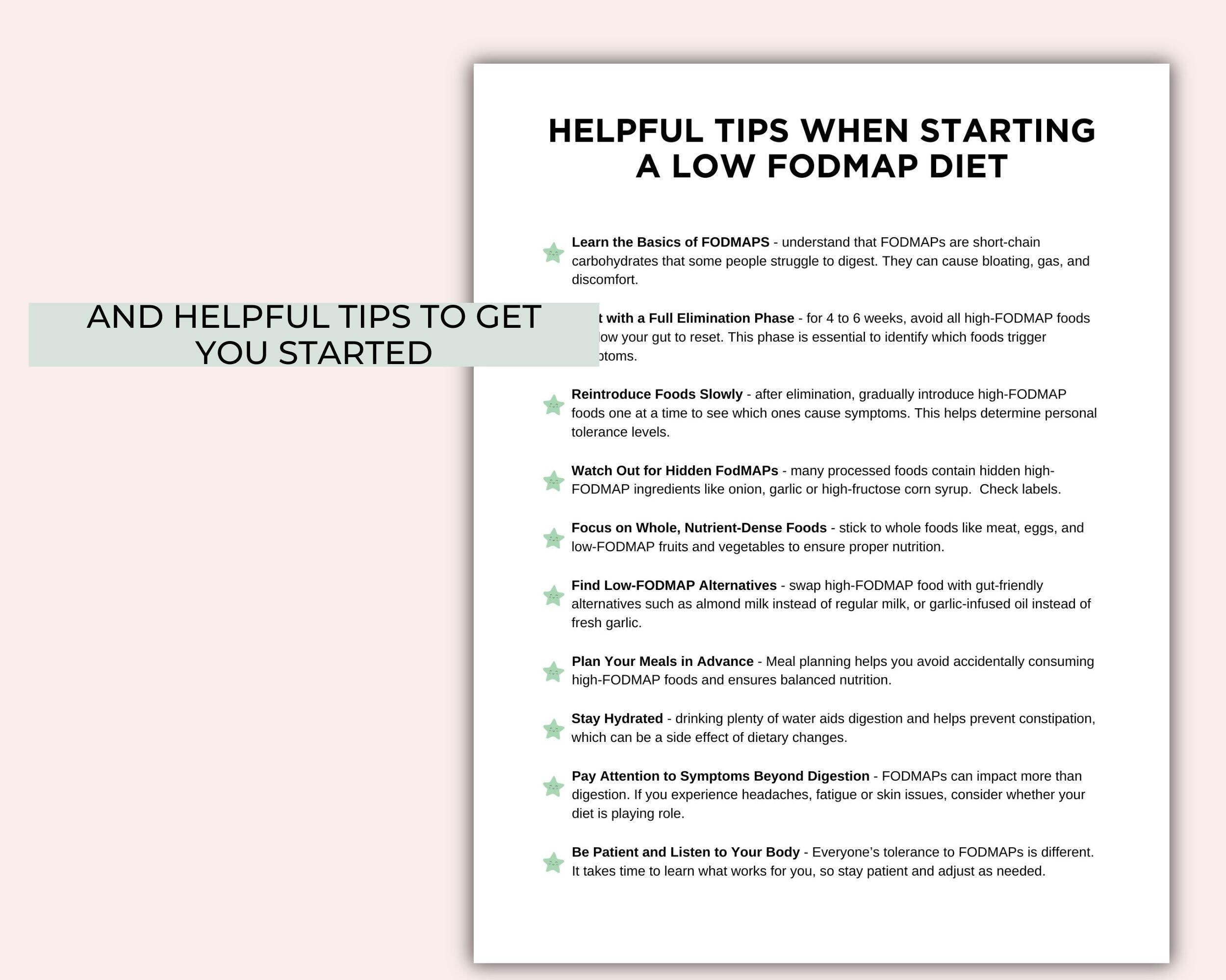 FODMAP Food List Printable, Low Fodmap Food Chart PDF, FODMAP Foods to ...