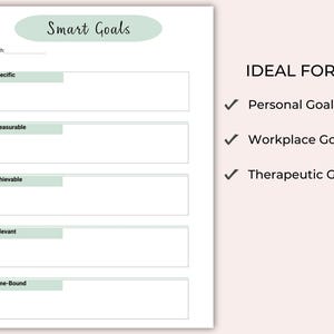 Editable SMART Goals Planner Printable, Goal Tracker Worksheet, SMART ...