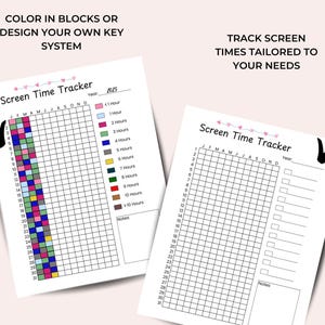 Yearly Screen Time Tracker - Printable Journal Page - Daily Screen Time Tracking - Time ...