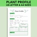 Printable Plant Profile Sheet, Garden Information Page, Gardening Log ...