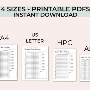Yearly Screen Time Tracker - Printable Journal Page - Daily Screen Time ...