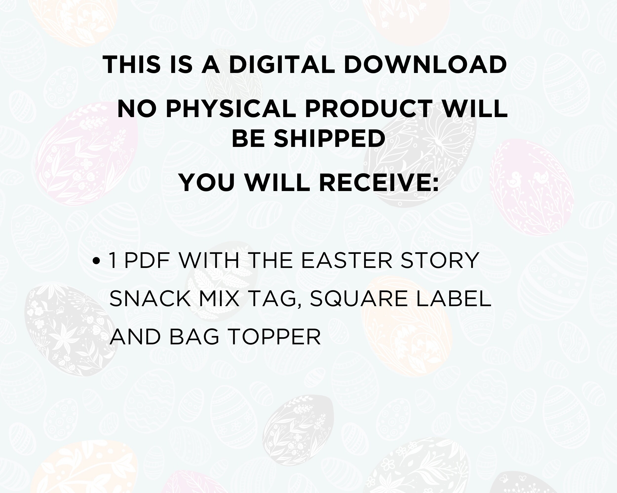 The Easter Story Snack Mix Printable Tags, Sunday School Lesson Treat ...