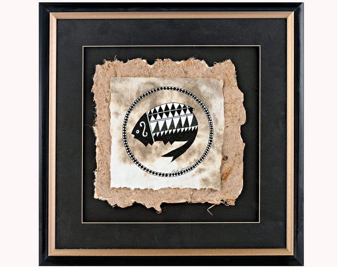 Vintage 2001 mashe-nomak Original Native American Abstract Art by Leigh ...