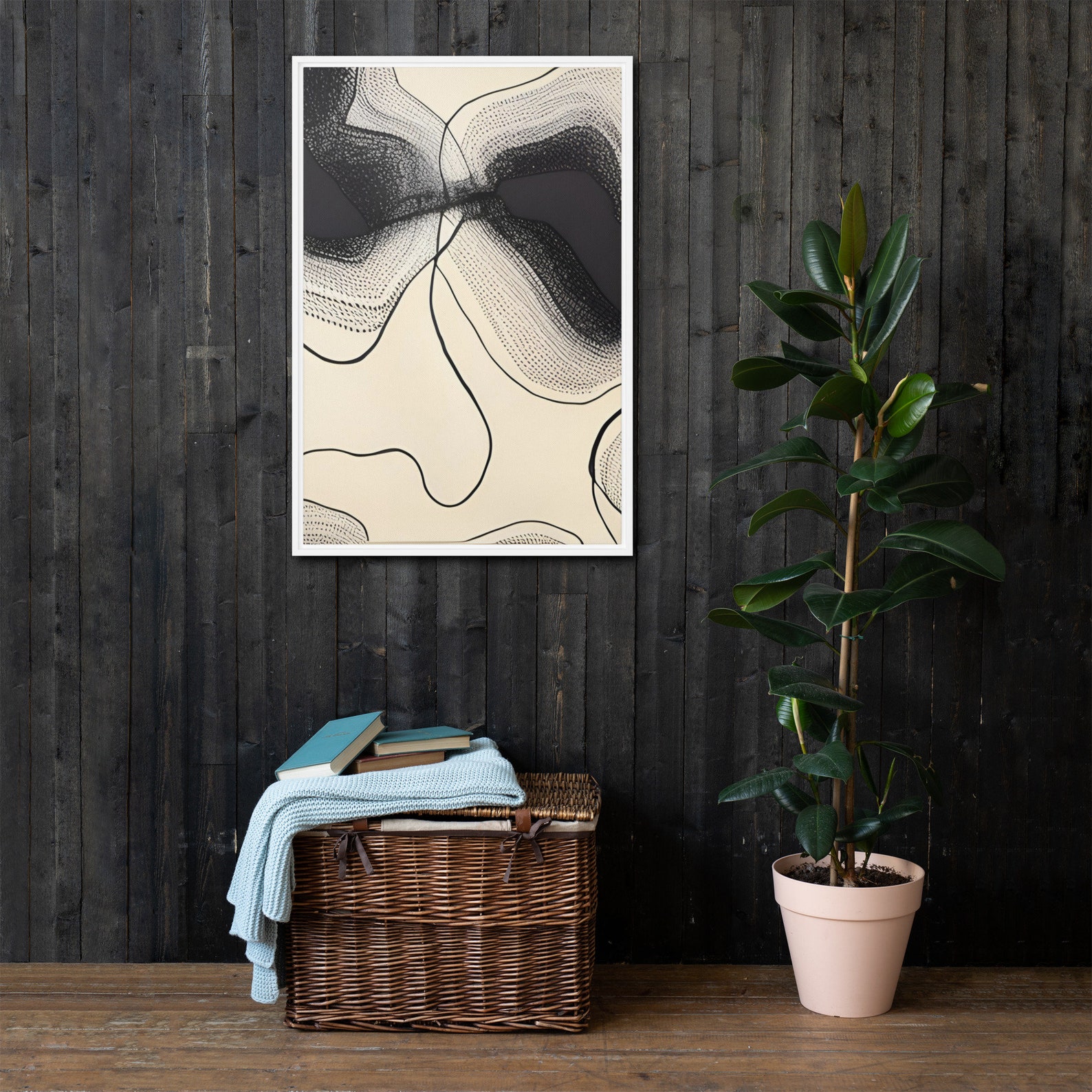 Serene Forest Duo - Contemporary Pine Tree Framed Canvas Art - Etsy