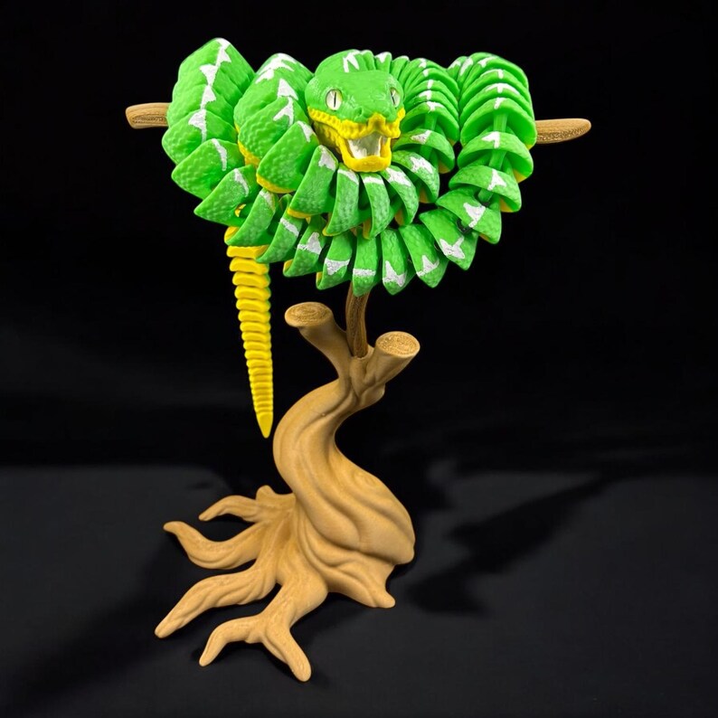 3D Printed Snake, 3d Printed, Realistic 3D Printed Articulated Snake ...