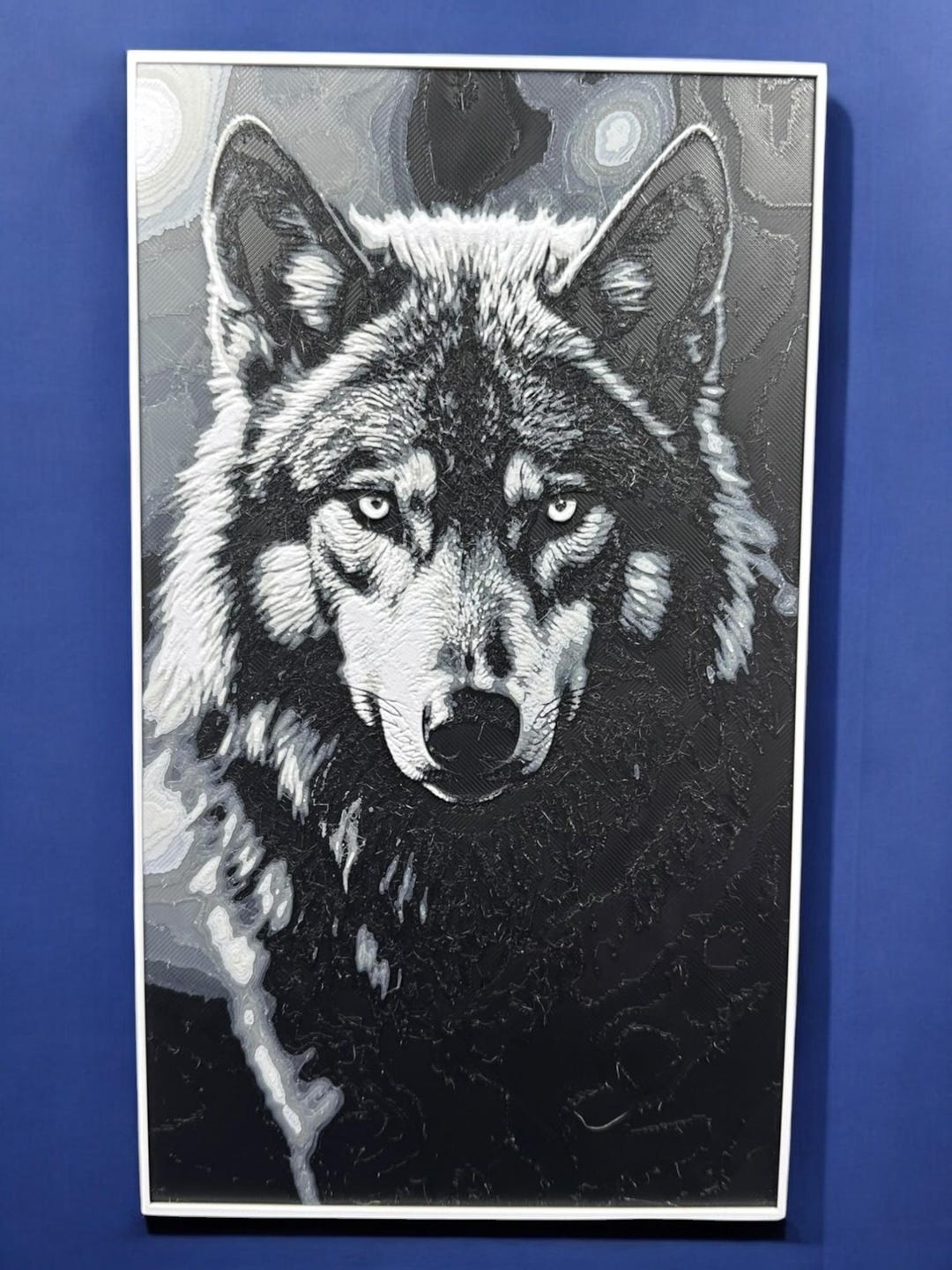 Wolf Portrait 3D PRINTED, Wolf Decor, Wolf Wall Decor, 3D PRINTED Wolf ...