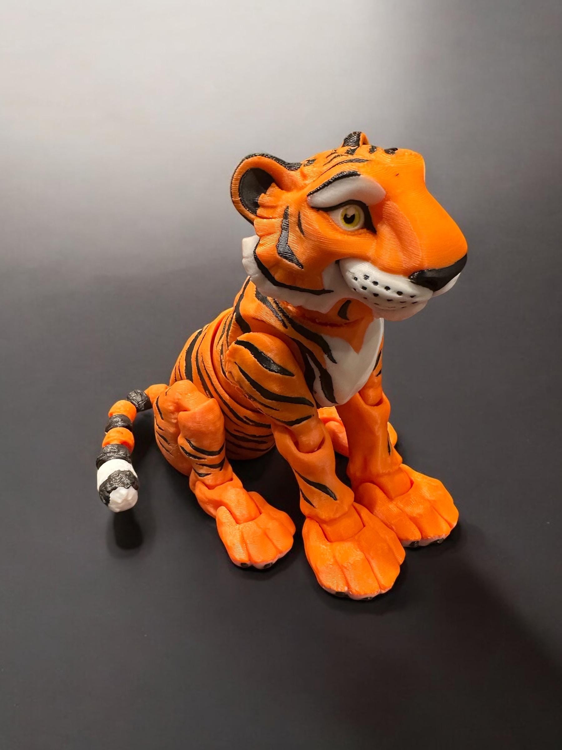 Tiger Figure, Tiger Model, 3d Printed Model, 3d Printed Tiger, 3d ...
