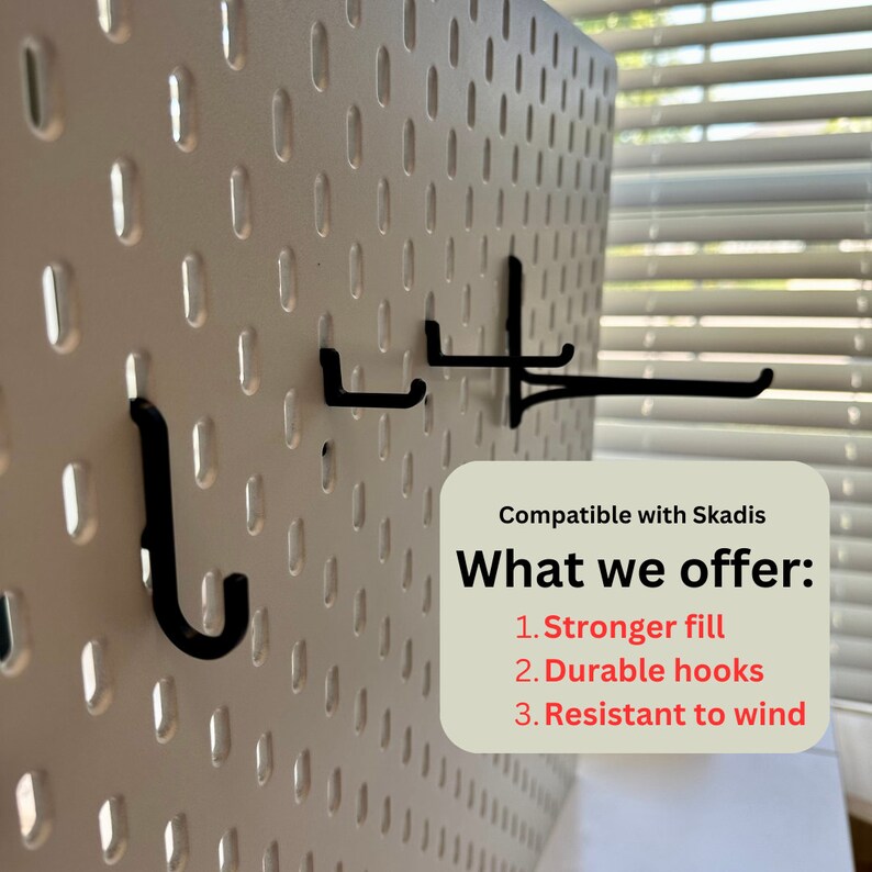 Skadis Hooks, Pegboard Hooks, Skadis Pegboard, 3d Printed Skadis Hooks ...