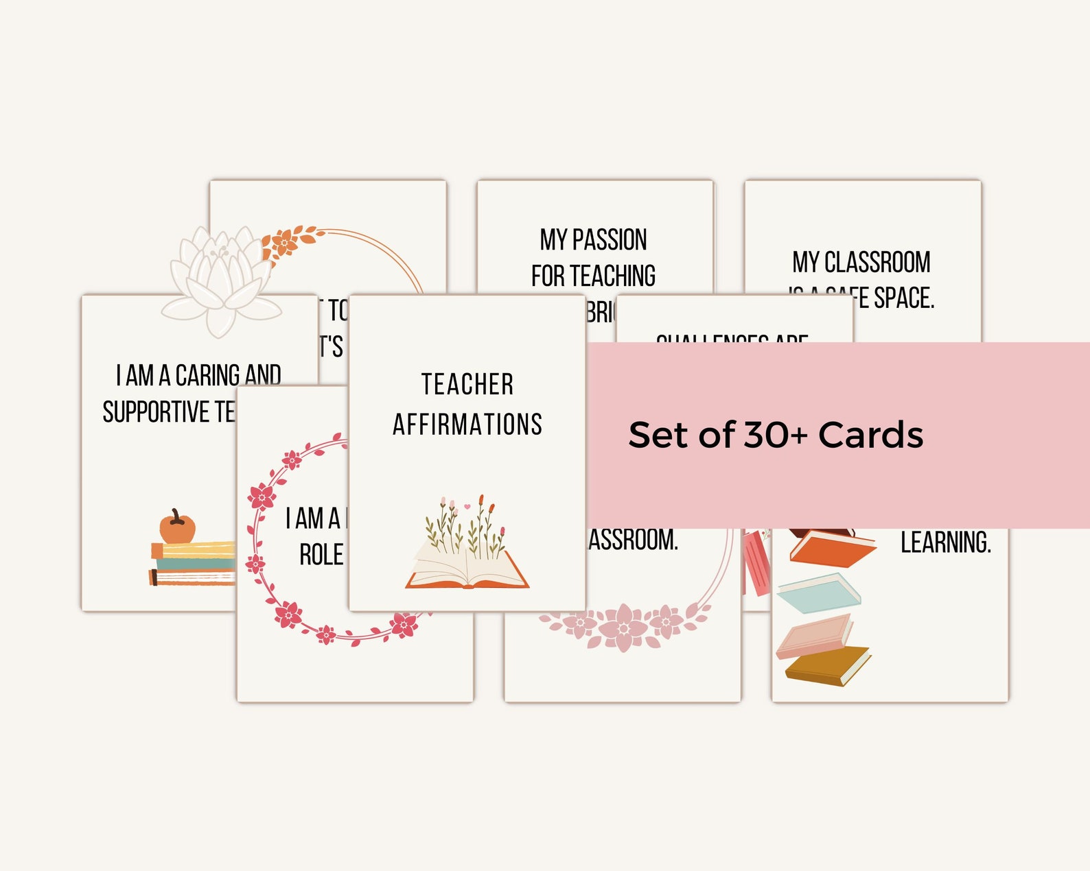 Teacher Affirmation Cards Printable, Back to School Gift, Teacher ...