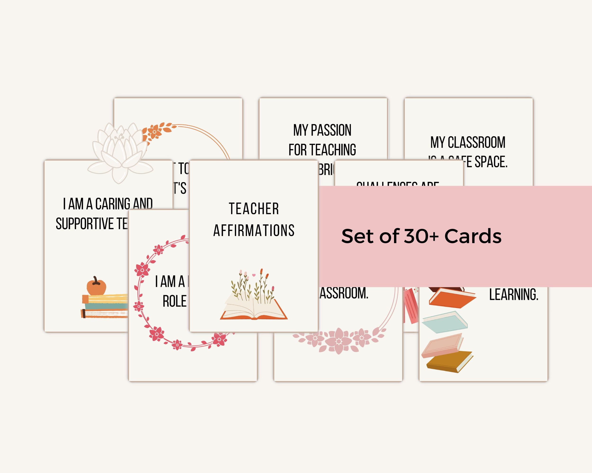 Teacher Affirmation Cards Printable, Back to School Gift, Teacher ...