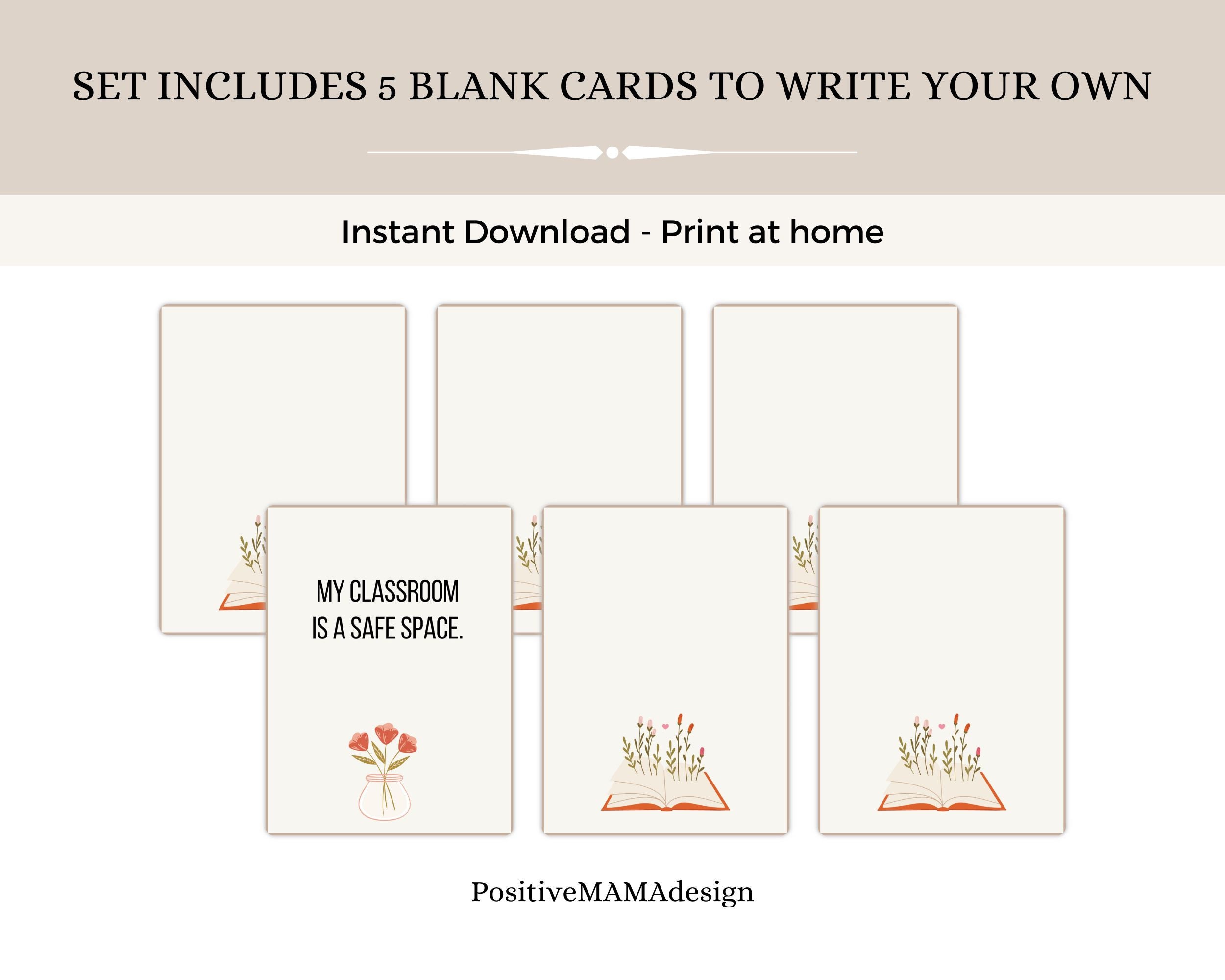 Teacher Affirmation Cards Printable, Back to School Gift, Teacher ...