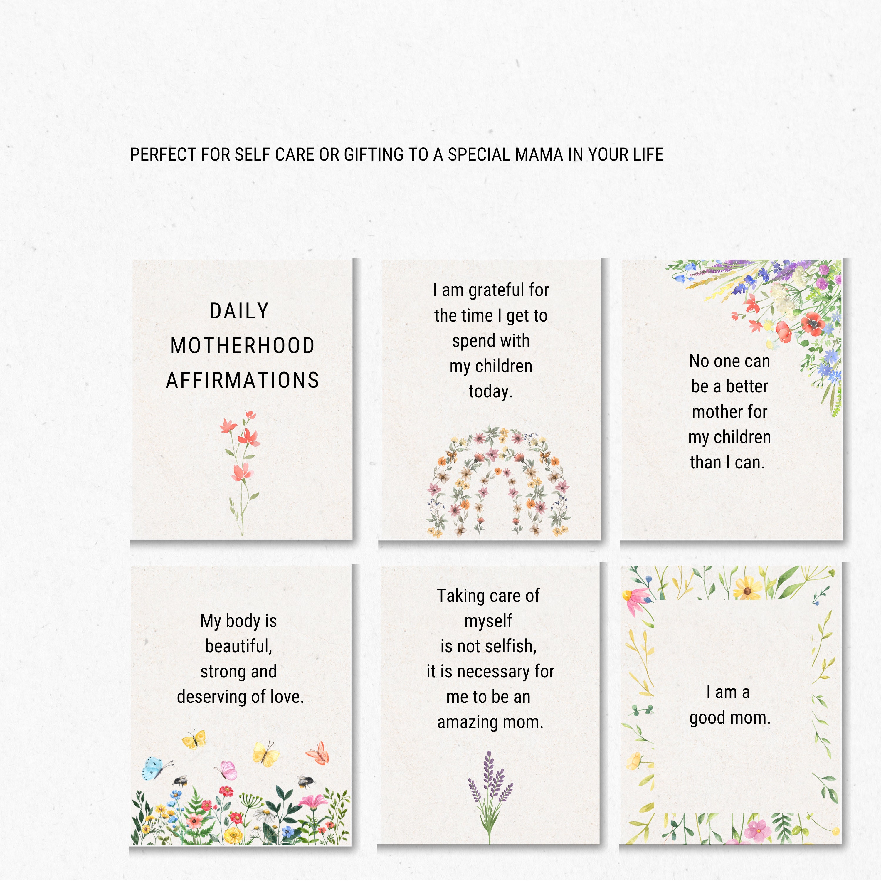 Motherhood Affirmation Cards Printable, Positive Affirmations for ...