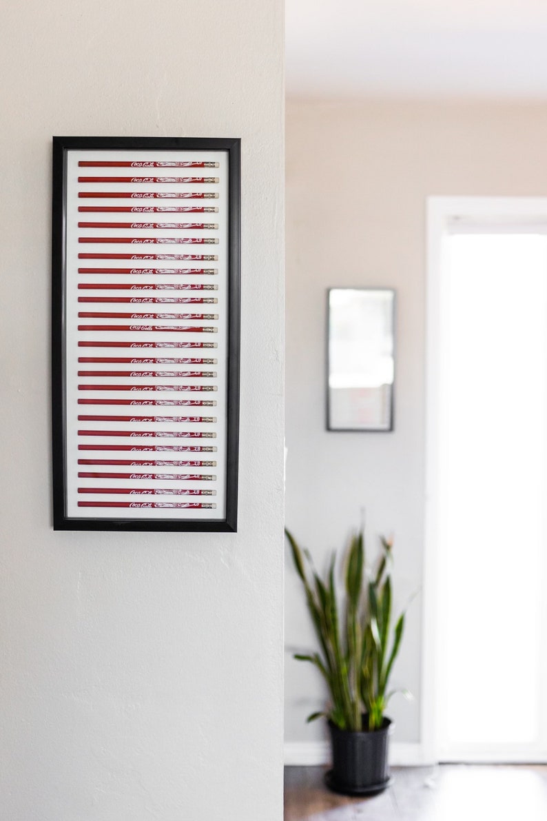 Vintage Coca-cola Pencil Antique Shadow Box Art - Etsy