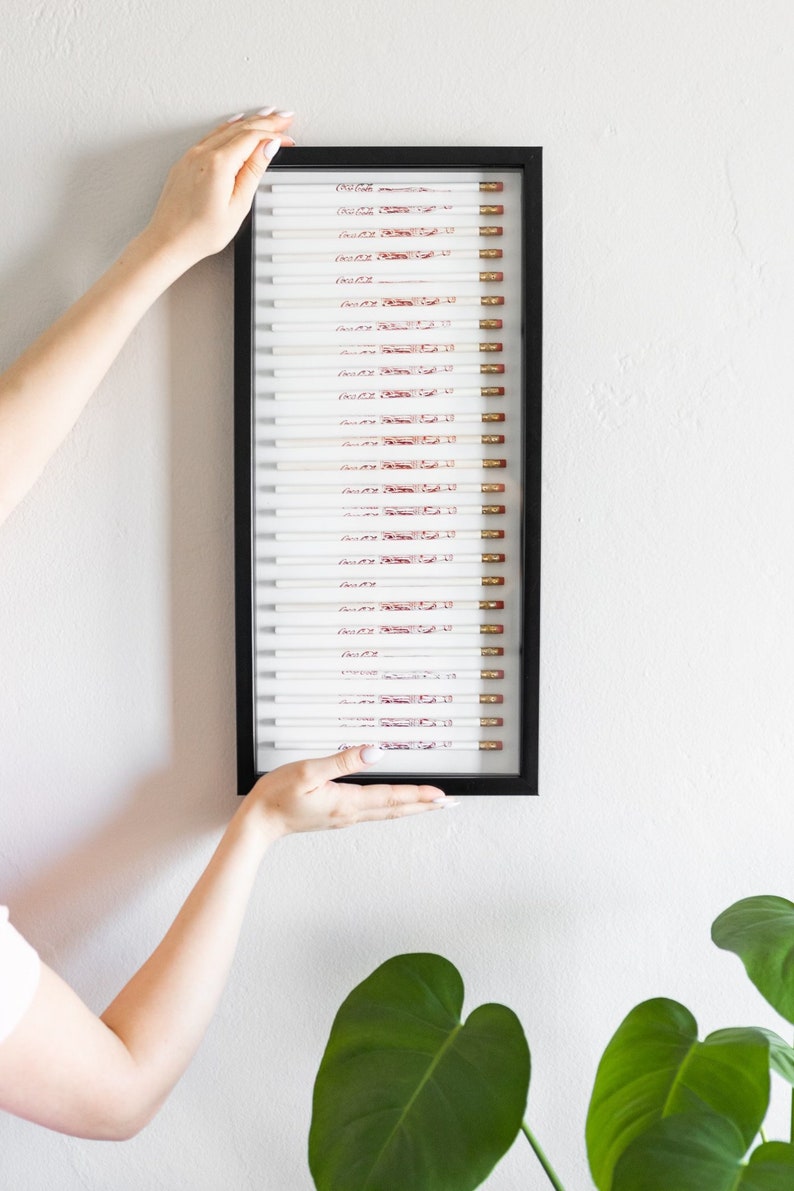 Vintage Coca-cola Pencil Antique Shadow Box Art - Etsy