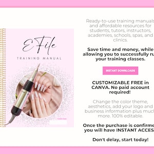 E File Nails Training Guide, Manicure, E-file Nails, Training Manual ...
