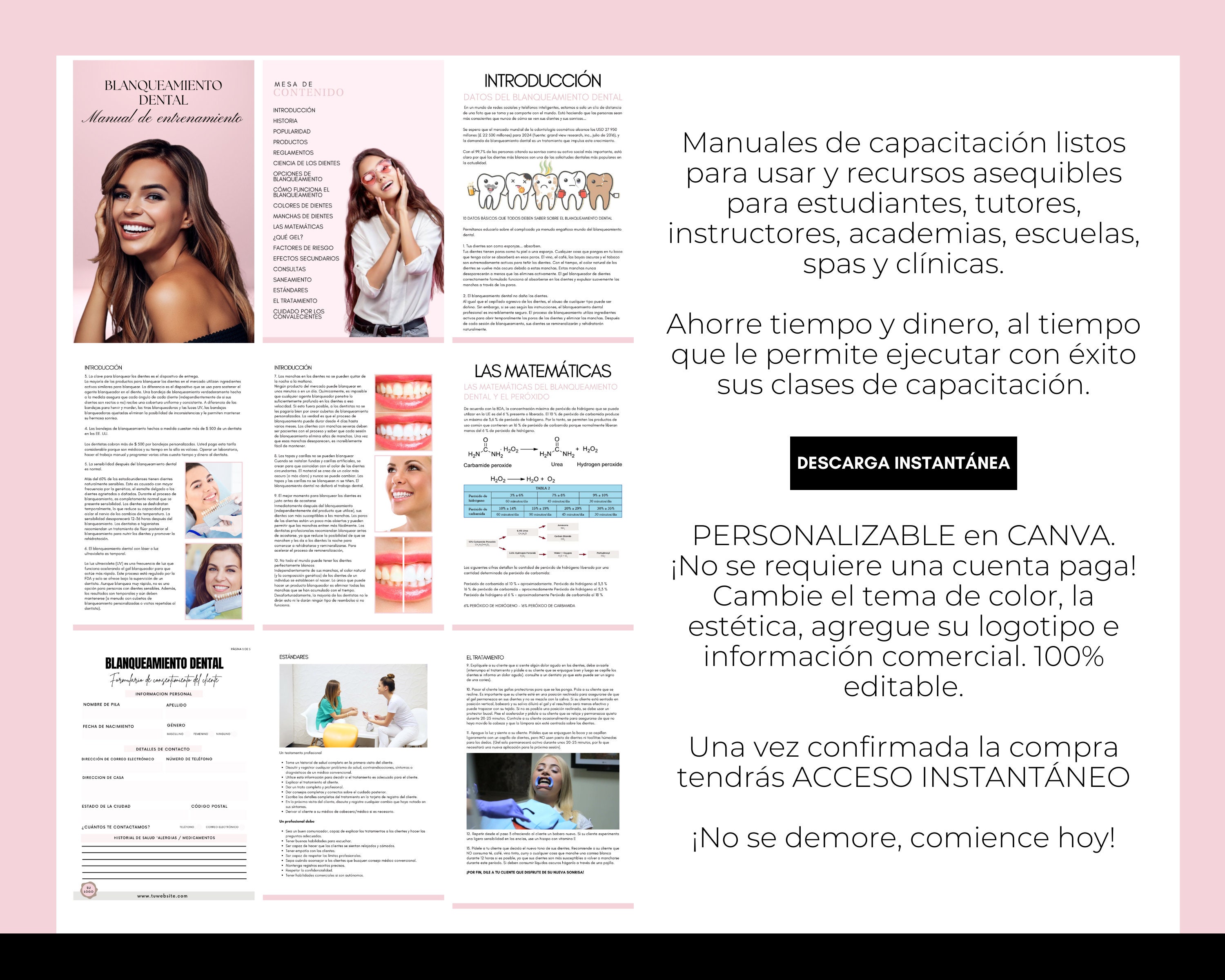 Spanish Tooth Whitening Training Manual, Teeth Whitening Training ...