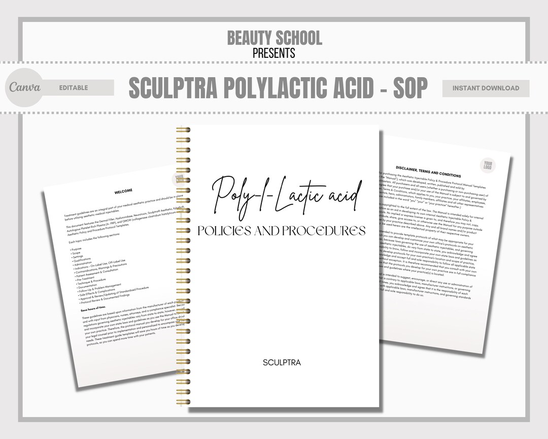Poly L Lactic Acid, Policies & Procedures, Sculptra, Policy Documents ...