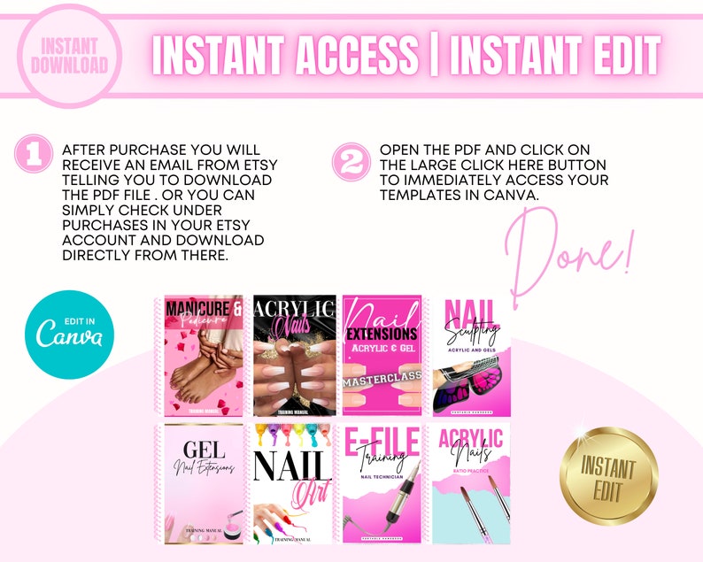 Nail Technician Training Manuals, Acrylic Nail Extensions, Gel Nails ...