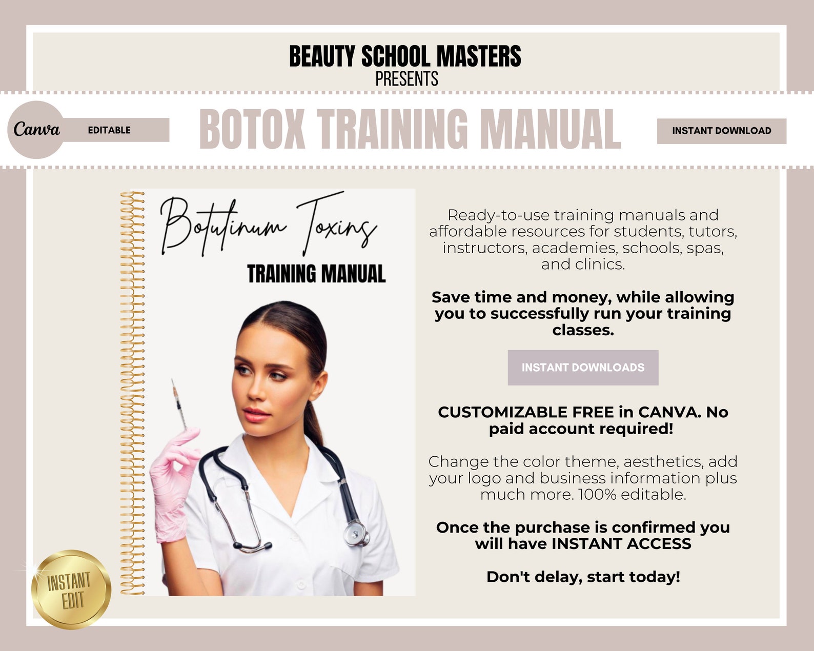 Botox Training Manual, Beginners, Cosmetic Aesthetics Training Course ...