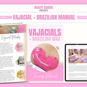 Vajacials Training Course Bundle, Vajacial Training Manual, Includes Brazilian Wax, Flyer, Forms ...
