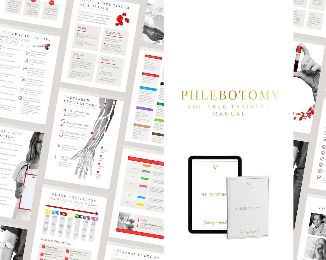 Phlebotomy Training Manual, Venipuncture Basics, Student Nurse Ebook ...