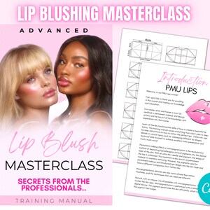Lip Blush Training Course Manual, Editable in Canva, PMU Masterclass, Permanent Makeup, Student ...