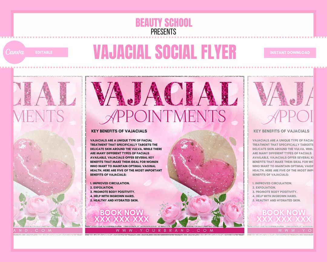 Vajacials Flyer, Vajacial Social Flyer, Instagram Flyer, Vajacials ...