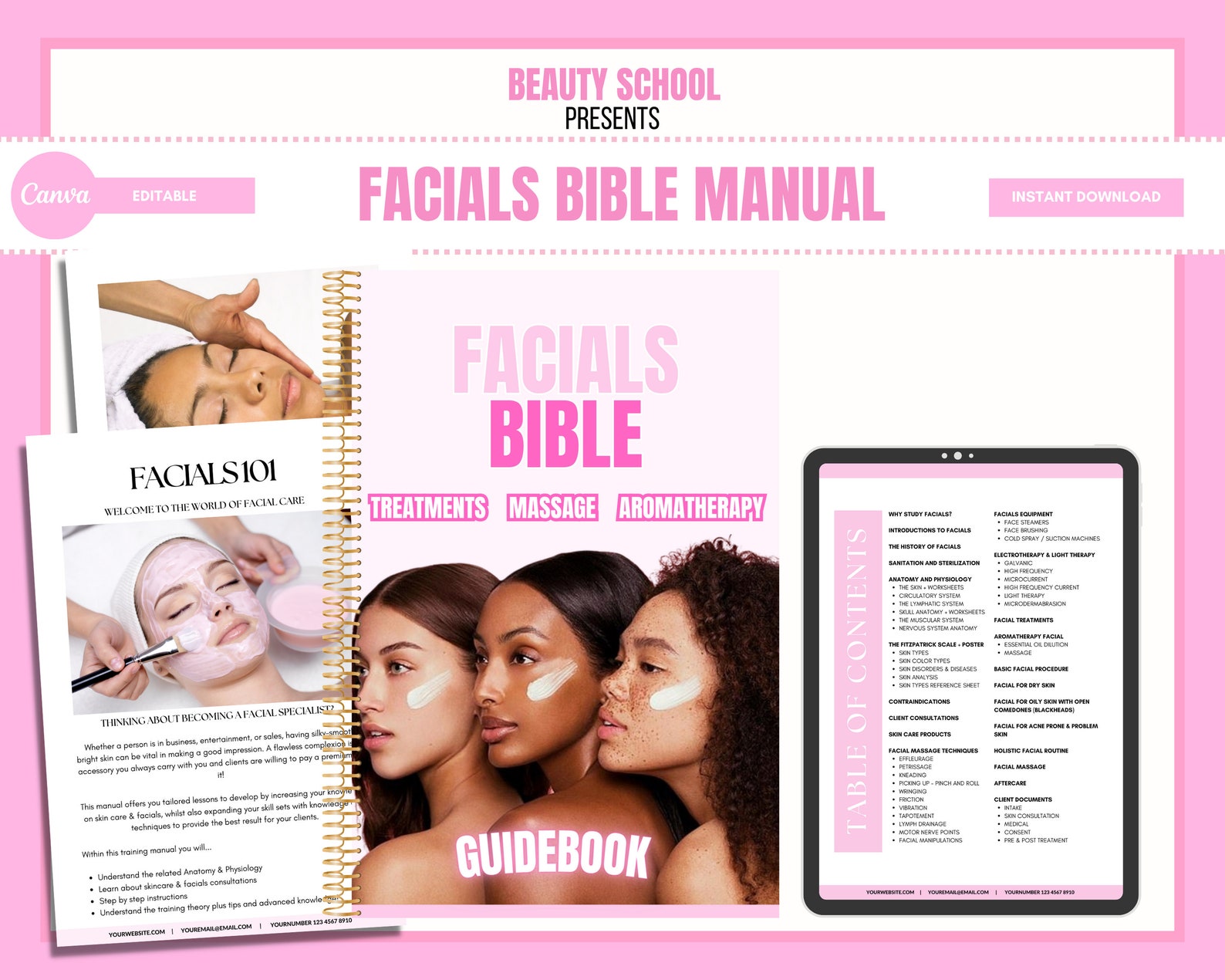ULTIMATE Facials Training Manual for Estheticians, Cosmetology, Massage ...