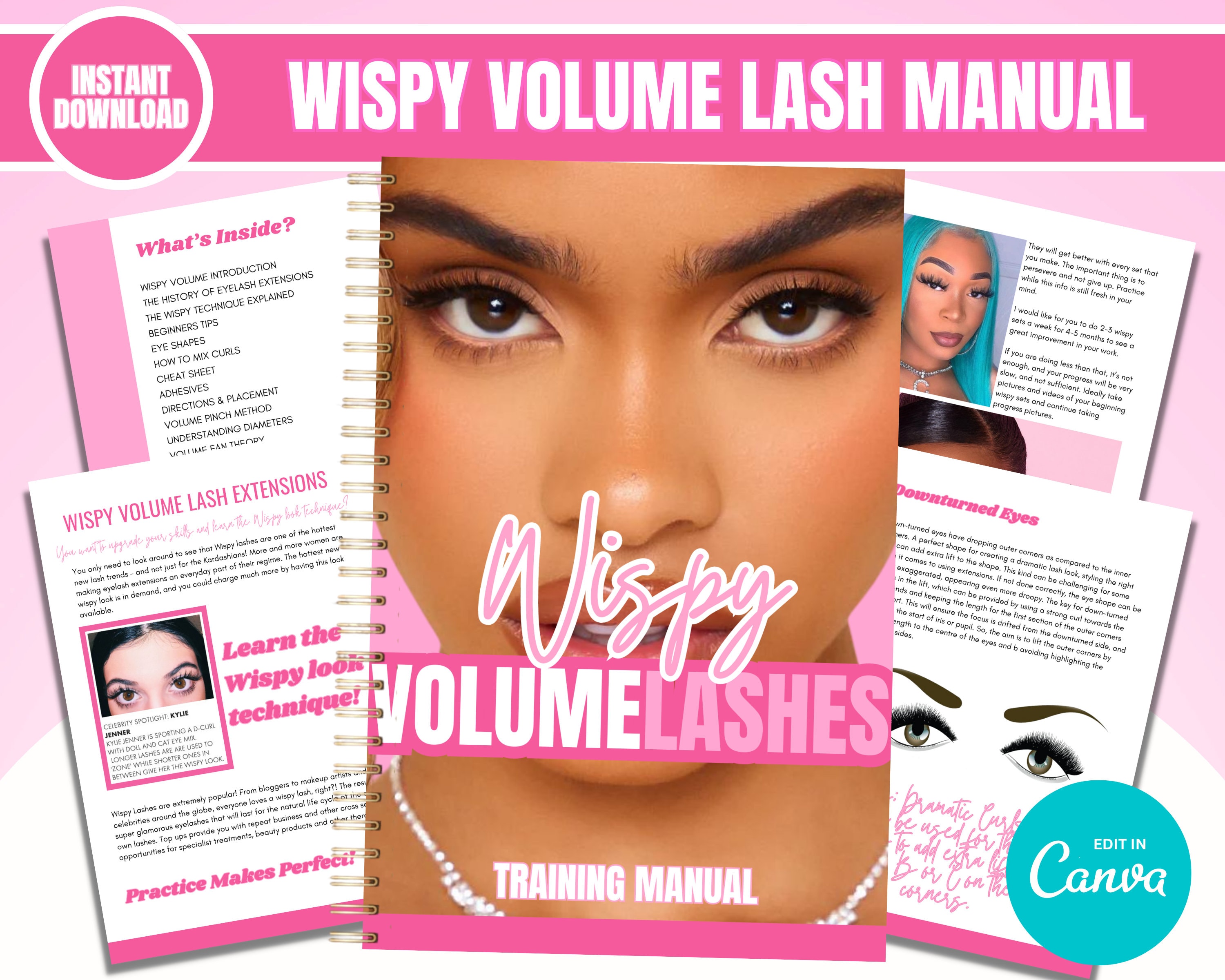 Wispy Volume Lash Training Manual, Lashes Certificate, Lash Tech ...