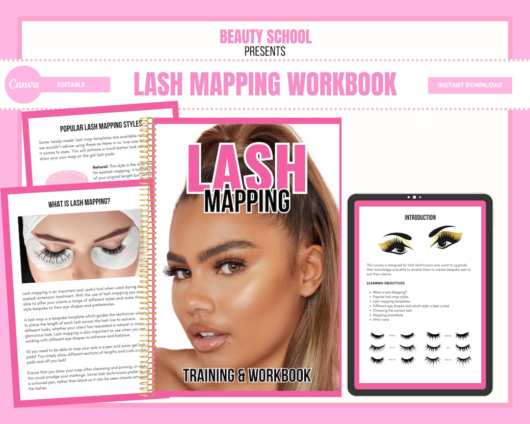 Lash Mapping Workbook, Lash Mapping Forms, Eyelash Extensions Practice ...