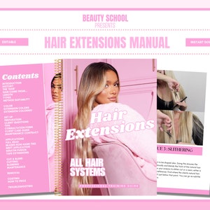 Hair Extensions & Braiding Training Manual, Editable in Canva (PDF ...