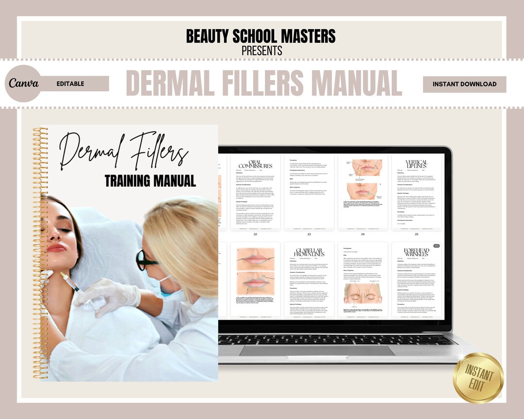 Dermal Fillers Training Manual, Cosmetic Injections Training Guides ...