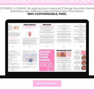 Intimate Waxing Training Manual, Bikini Wax Manual, Female Wax Course