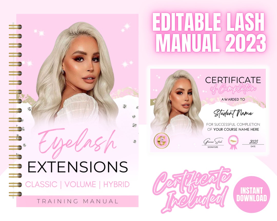 Lash Manual, Eyelash Training Manual, Classic, Volume, Hybrid, Lash ...