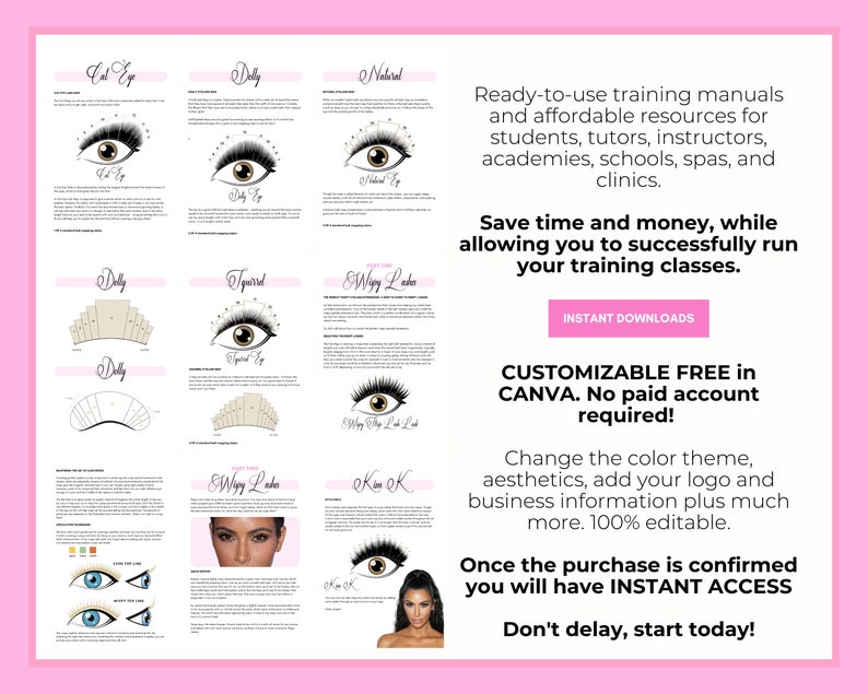 Lash Mapping for Lash Techs, Lash Maps, Eyelash Extensions Lash Mapping Guide, Lash Maps PDF ...
