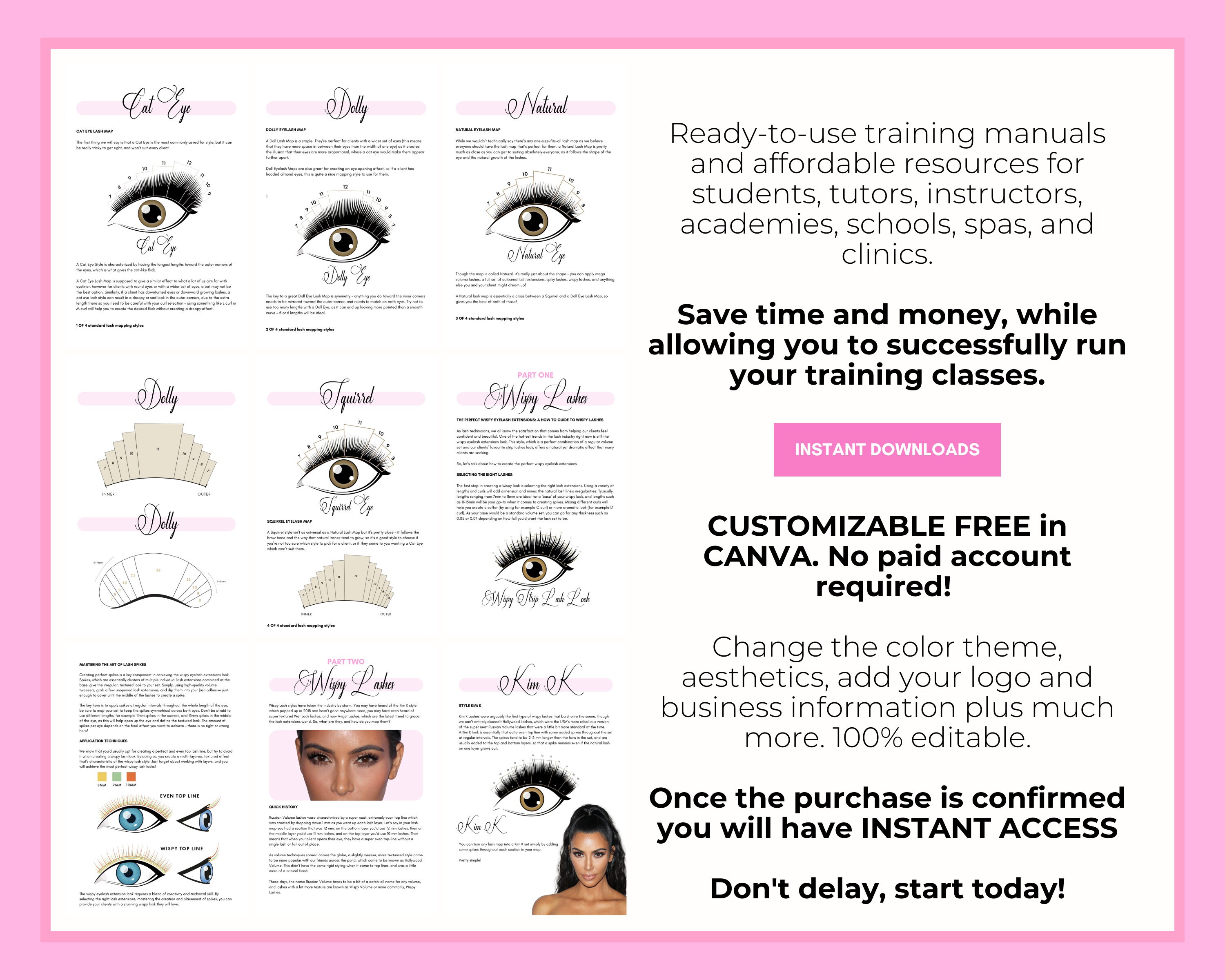 Lash Mapping for Lash Techs Lash Maps Eyelash Extensions - Etsy Australia