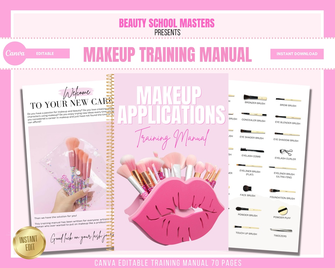 Makeup Training Manual, Training Guide, MUA Training, Cosmetology ...