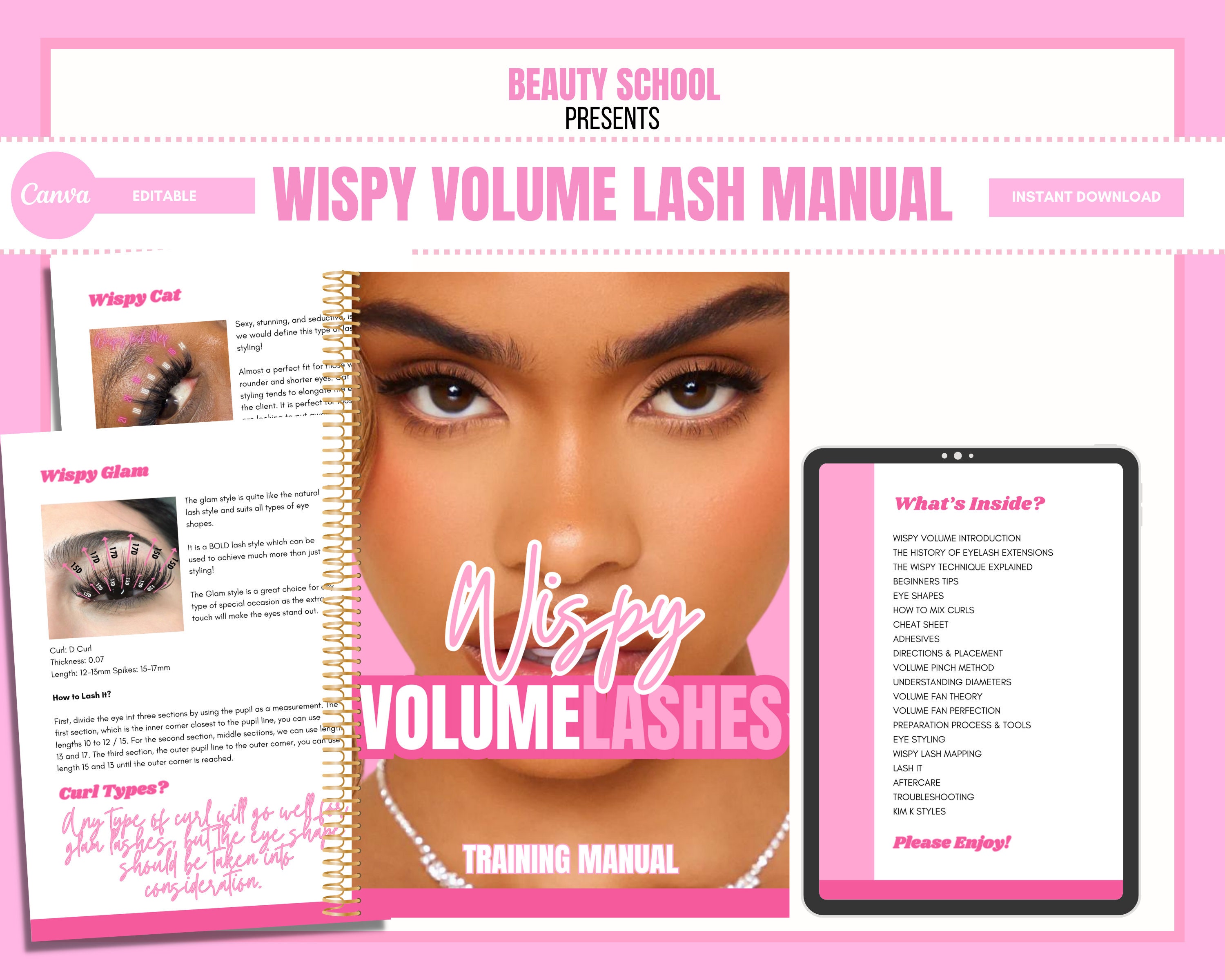 Wispy Volume Lash Training Manual, Lashes Certificate, Lash Tech ...